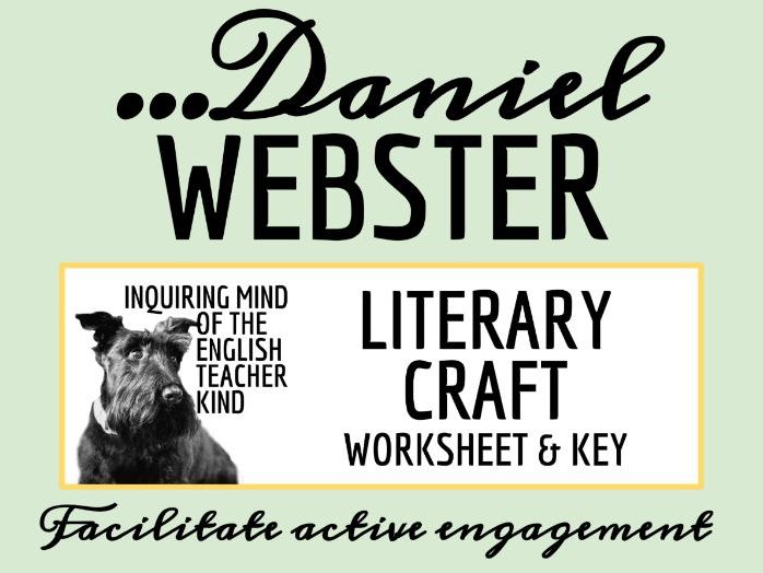 "The Devil and Daniel Webster" Literary Craft Analysis Worksheet (Short ...
