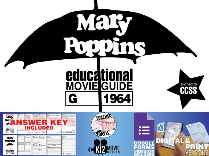 Mary Poppins Movie Guide | Questions | Worksheet (G - 1964) | Teaching ...