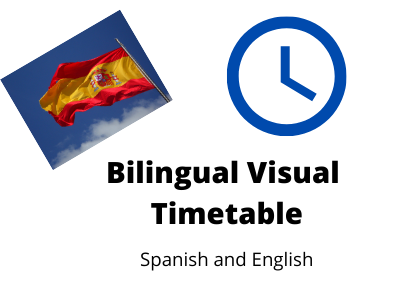 Spanish & English Visual Timetable Cards | Teaching Resources