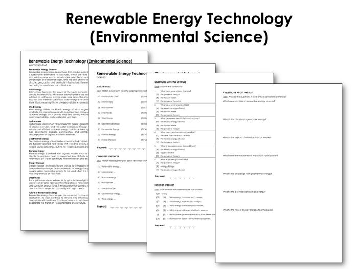 Renewable Energy Technology (Environmental Science) | Teaching Resources