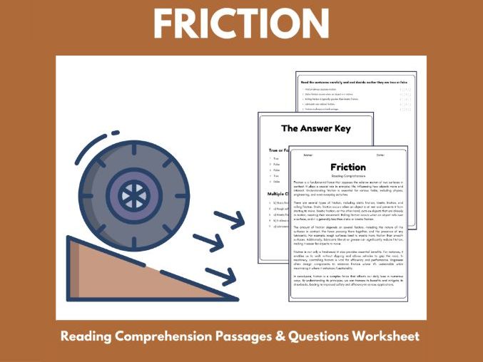 Friction: Reading Comprehension Passages & Questions Worksheets ...