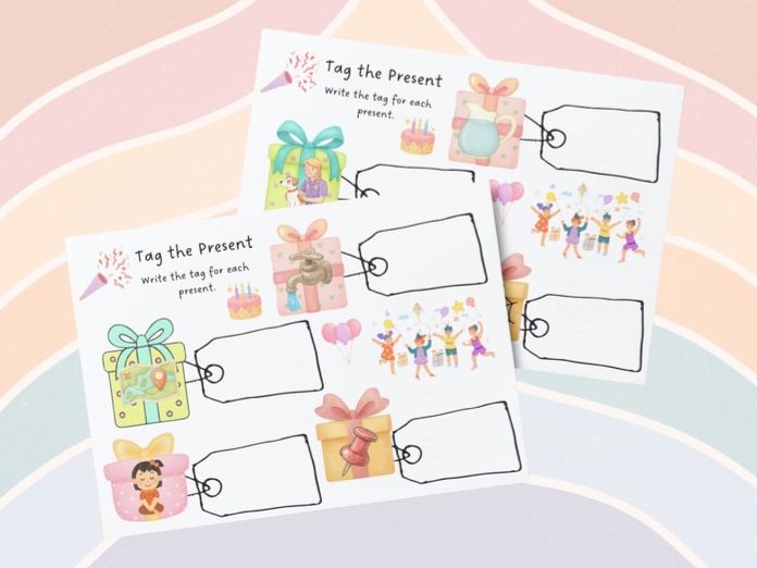 Birthday - Label the Presents CVC | Teaching Resources