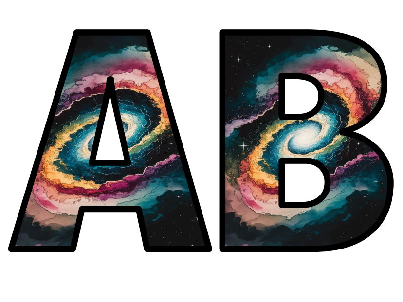 Big Bang Theory Planets Creations Space Lettering Set Display Title ...
