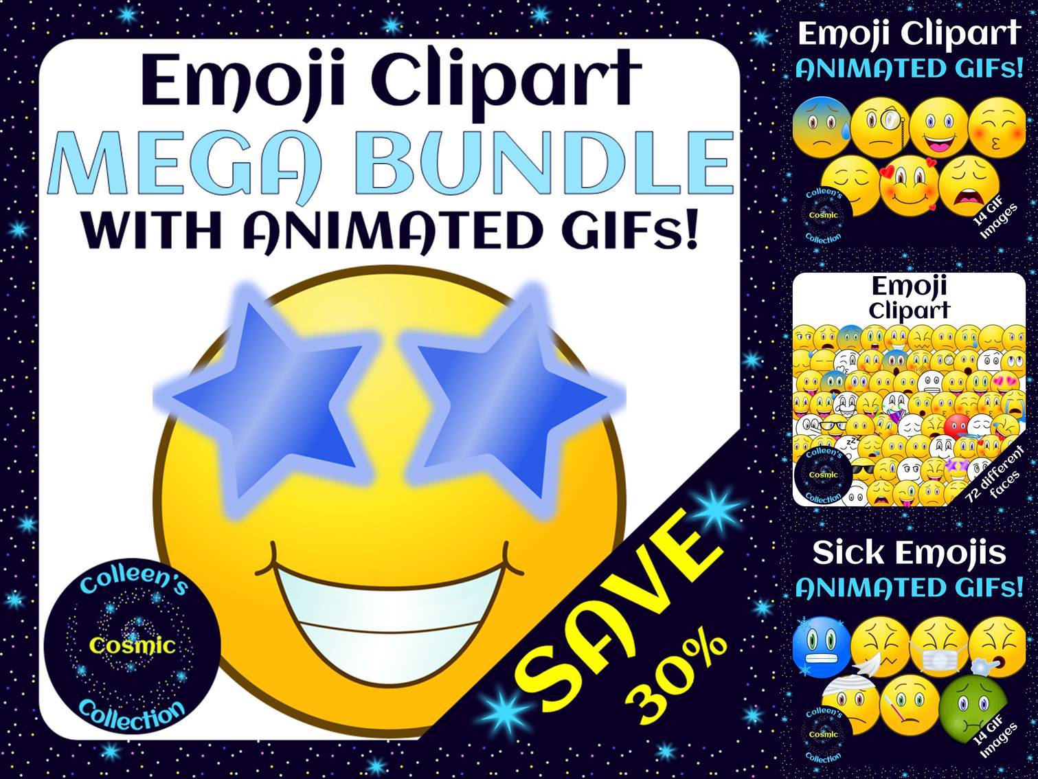 Emoji Clipart and Animated GIF Clipart MEGA BUNDLE | Teaching Resources