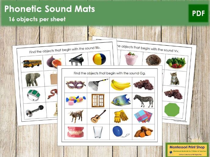 Phonetic Sound Game Mats - Montessori Phonics | Teaching Resources