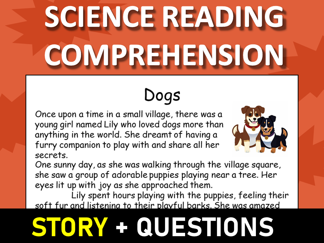 Dogs Reading Science Story Comprehension Questions Worksheet | Teaching ...