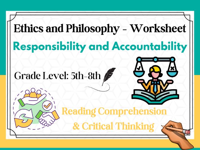 Responsibility and Accountability: Reading Comprehension Passages ...