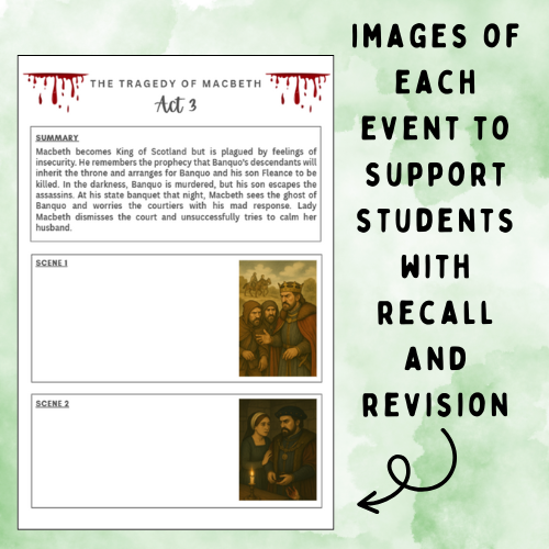 GCSE - Shakespeare's Macbeth - Act 3 (Note-Taking Resource or Revision ...