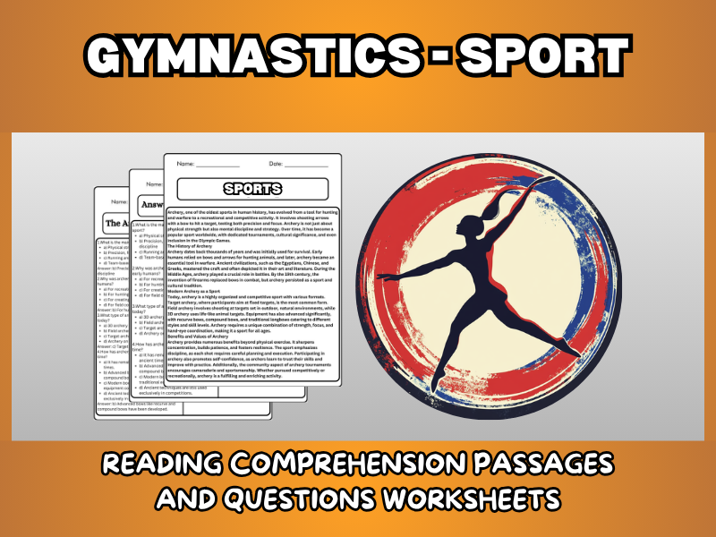 Gymnastics - Sport Reading Comprehension Passages and Questions ...