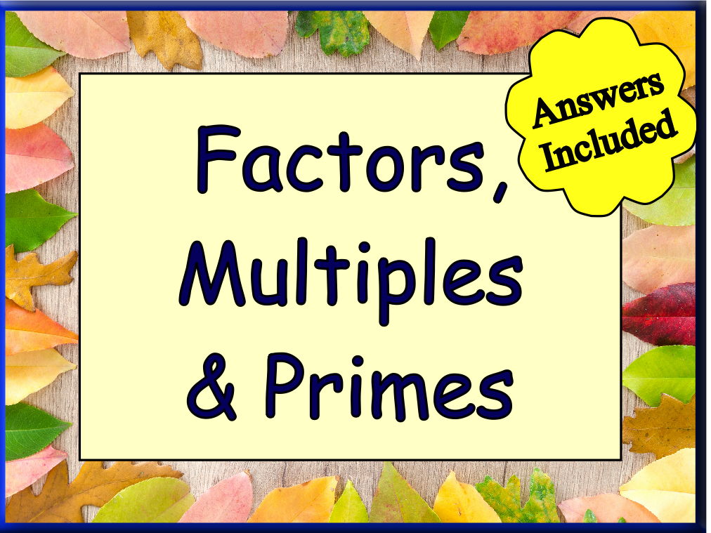 Factors Multiples And Primes Teaching Resources Factors Multiples And Primes Teaching Resources