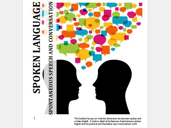 OCR A Level English Language Year 1 - Course Booklet 8 - Spoken ...