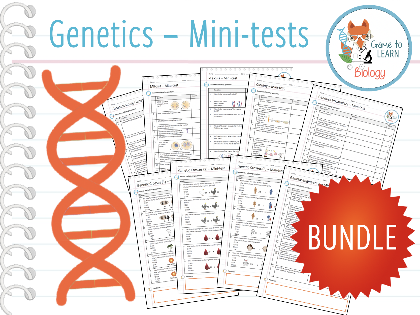 Secondary genetics and evolution resources