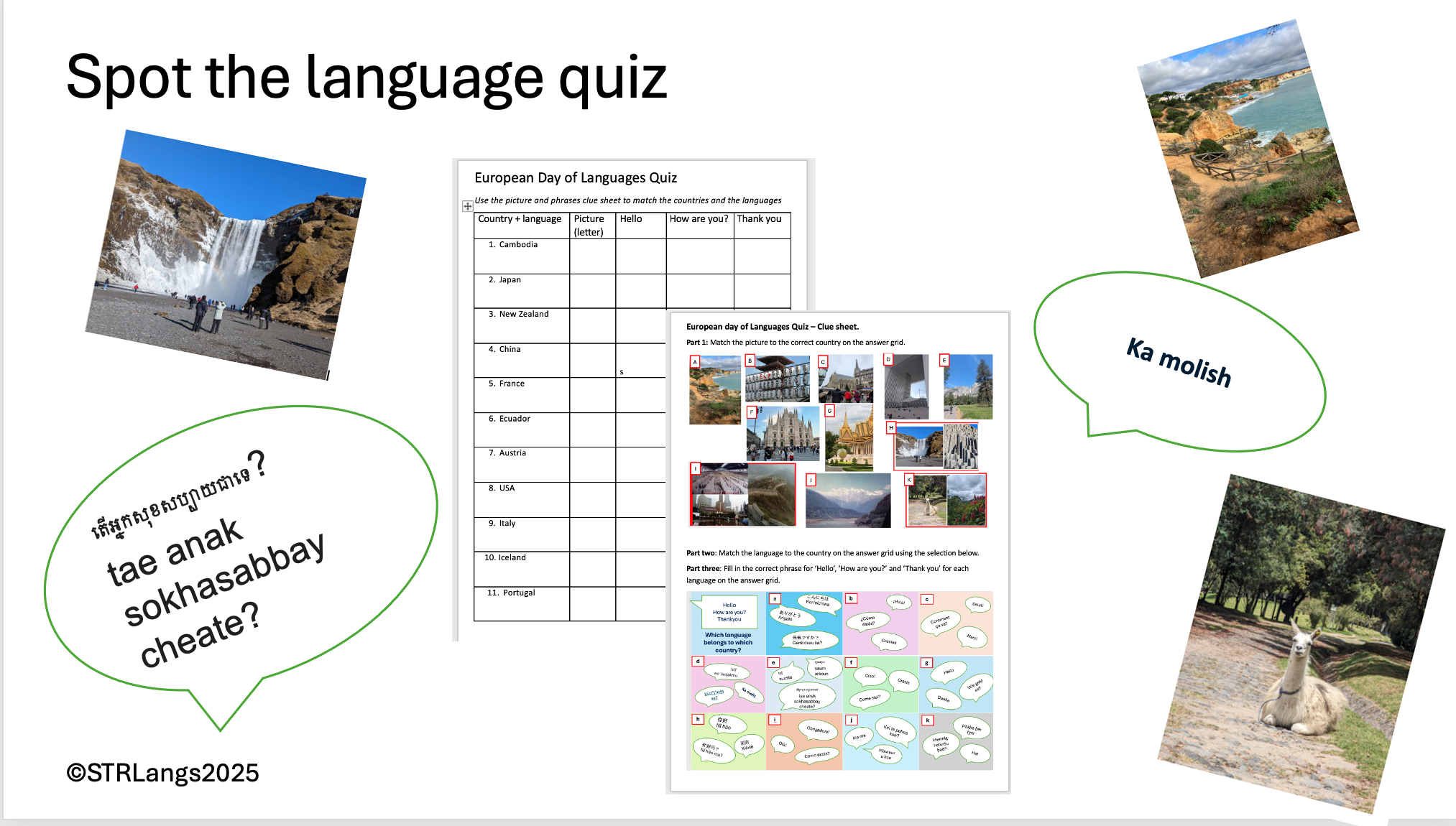 Spot the Language Quiz: European Day of Languages | Teaching Resources