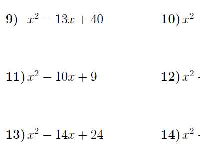 Factorising quadratic expressions with a=1 worksheets (with solutions ...