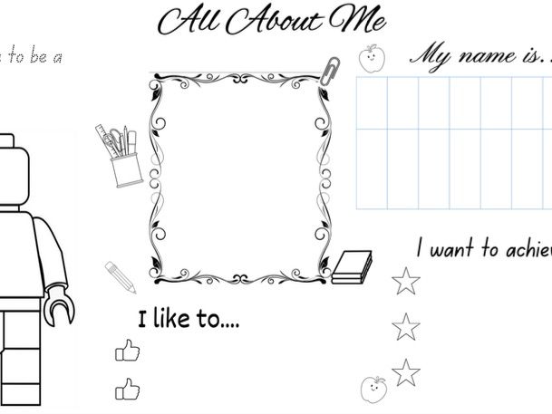 Induction/Transition 'all about me' worksheet | Teaching Resources
