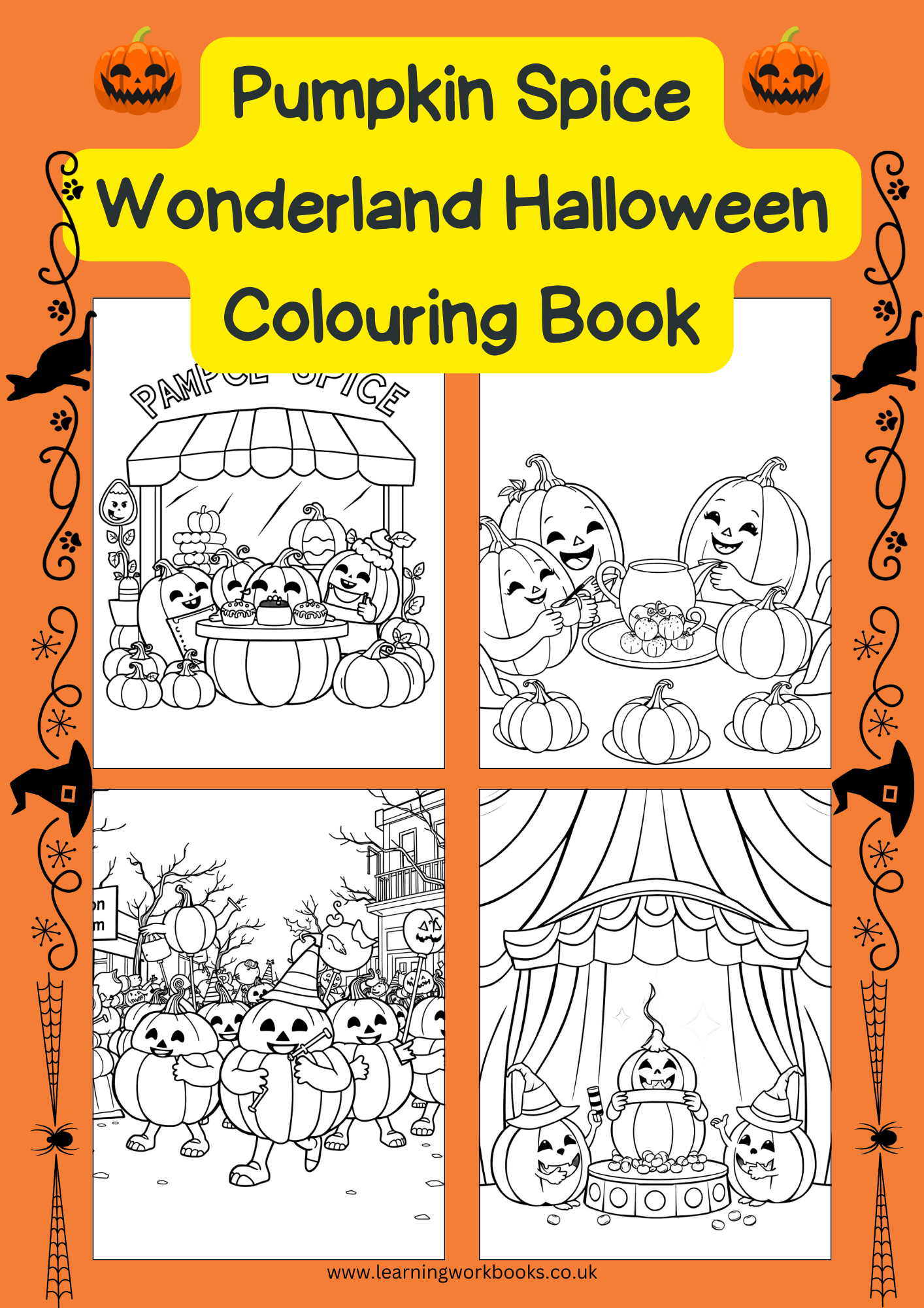 Pumpkin Spice Wonderland Halloween Colouring Book | Teaching Resources