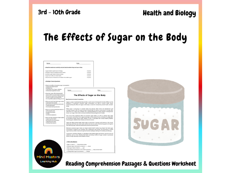 The Effects of Sugar on the Body Reading Comprehension Passages ...