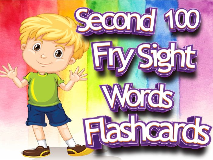Sight Words Flashcards Second 100 Fry Sight Words Teaching Resources