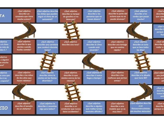 Adjectives Spanish Chutes and Ladders Board Game | Teaching Resources
