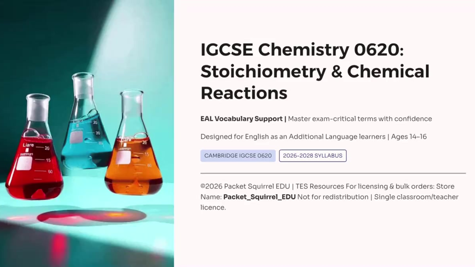 IGCSE Chemistry 0620 Stoichiometry & Chemical Reactions | Teaching ...