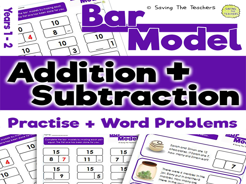 Bar Model Addition And Subtraction Years 1 2 Teaching Resources