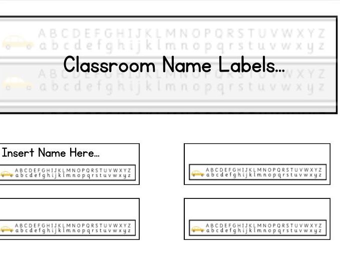 Classroom Name Labels | Teaching Resources