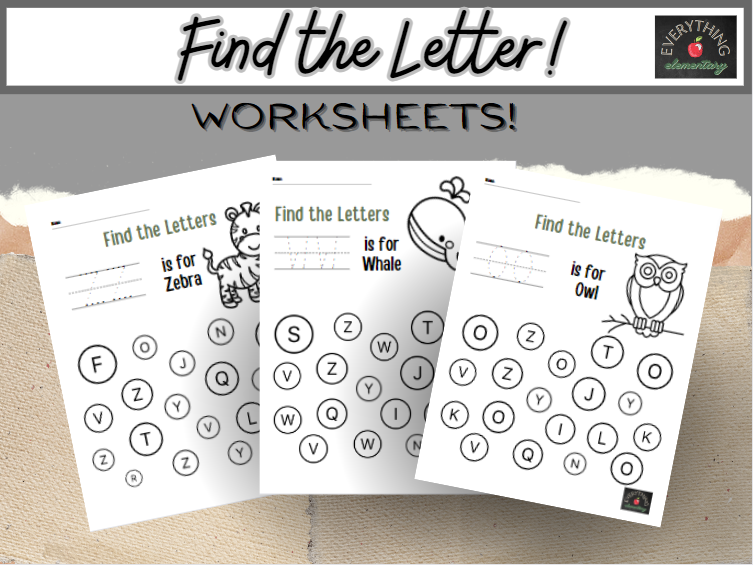 Find the Letter Alphabet Identification and coloring | Teaching Resources