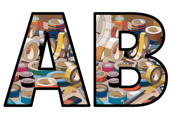 Colored Tape Teacher Paper Lettering Set Display Title Letters Numbers ...