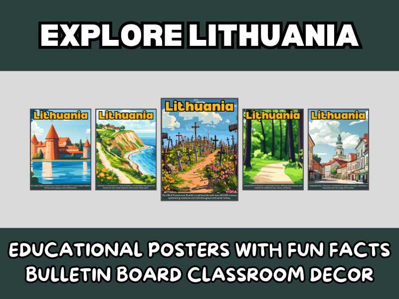 Explore Lithuania Europe – Educational Posters with Fun Facts ...