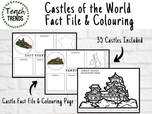 Castles of the World Fact Files & Colouring Pages | Teaching Resources