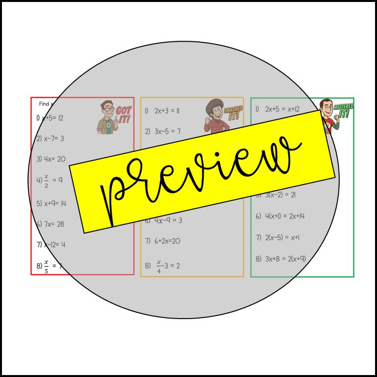 One-Step Algebra Worksheet | KS3 Maths | Differentiated + Answers ...