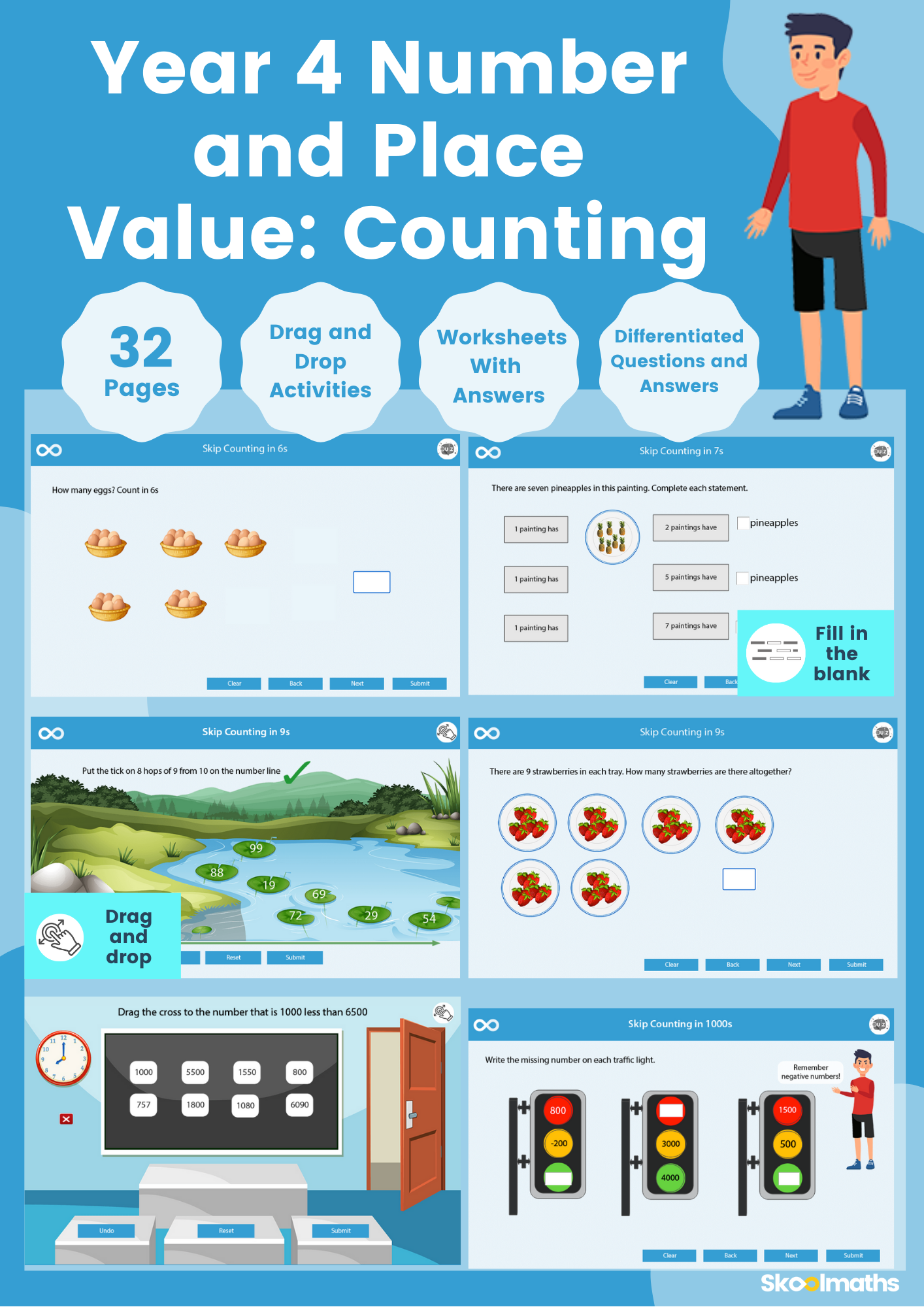 Year 4 Number and Place Value: Counting | Teaching Resources