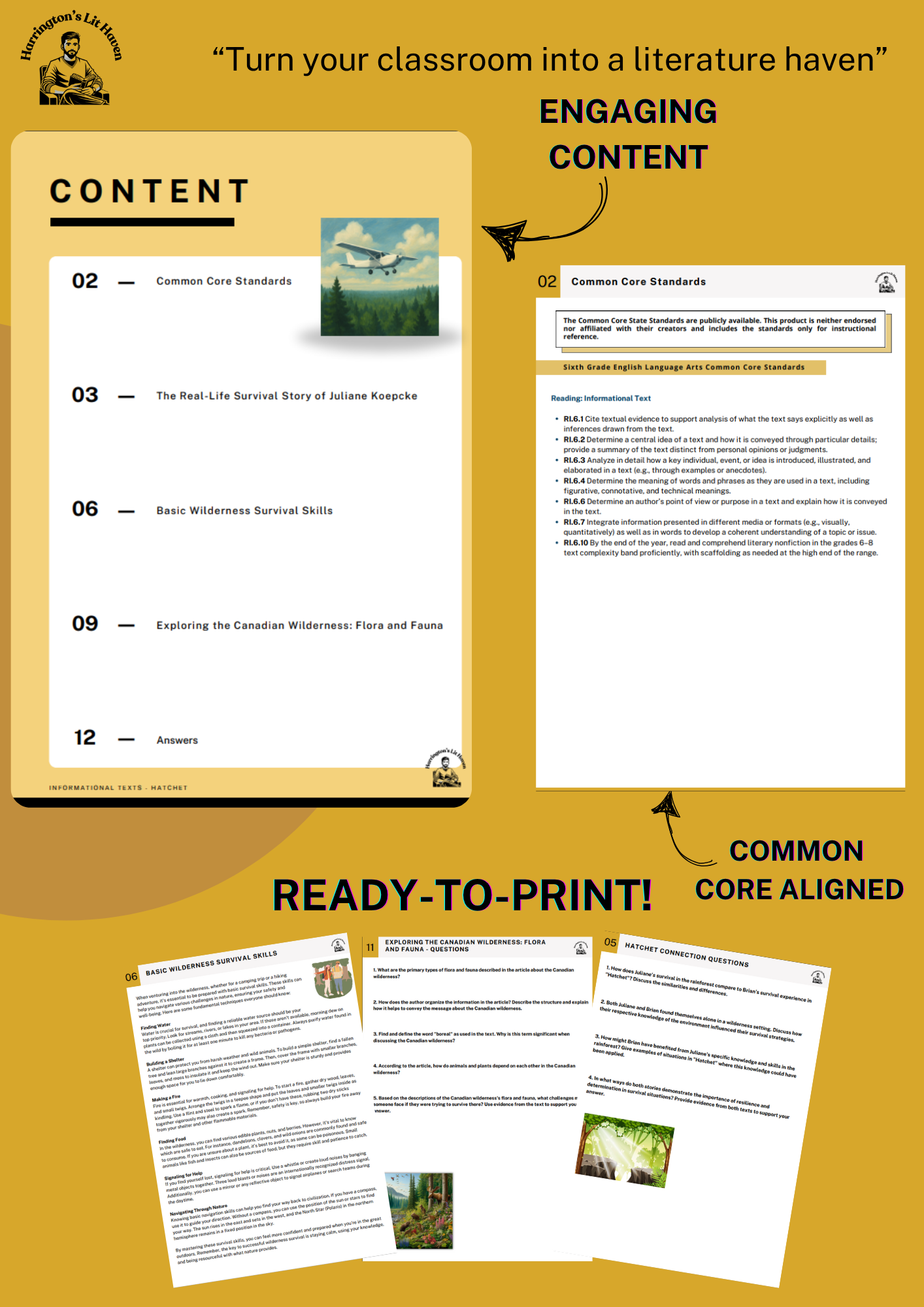 Hatchet - Paired Informational Texts | Teaching Resources