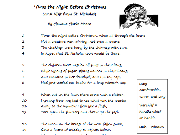 Twas the Night Before Christmas Comprehension | Teaching Resources