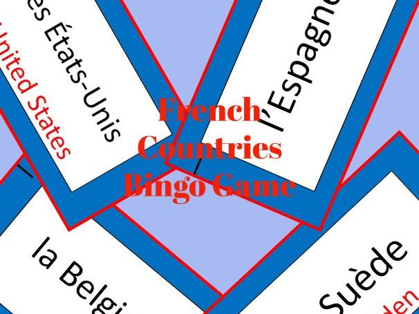 French Countries Bingo Game Activity | Teaching Resources