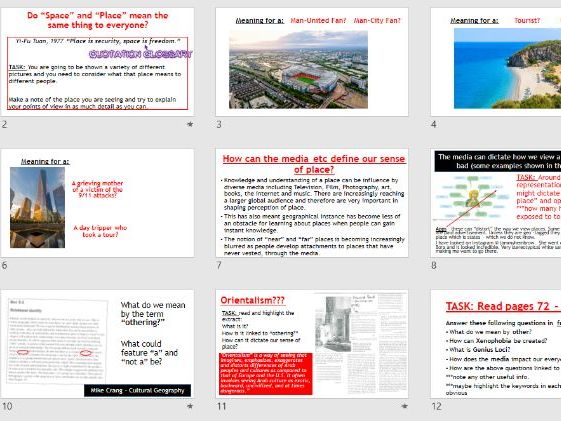 AQA A-LEVEL Changing Places - Complete Scheme. | Teaching Resources