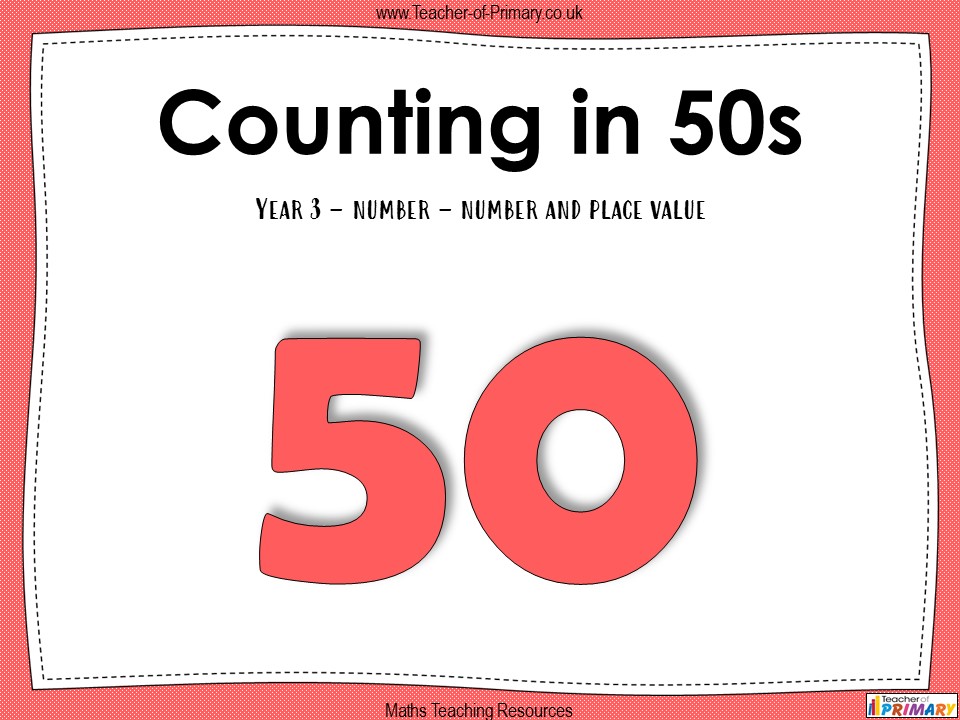 Counting In 50s Year 3 Teaching Resources