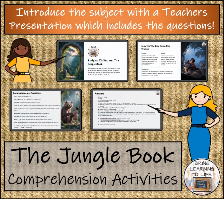 The Jungle Book Fiction Reading Comprehension | Year 5 or Year 6 ...