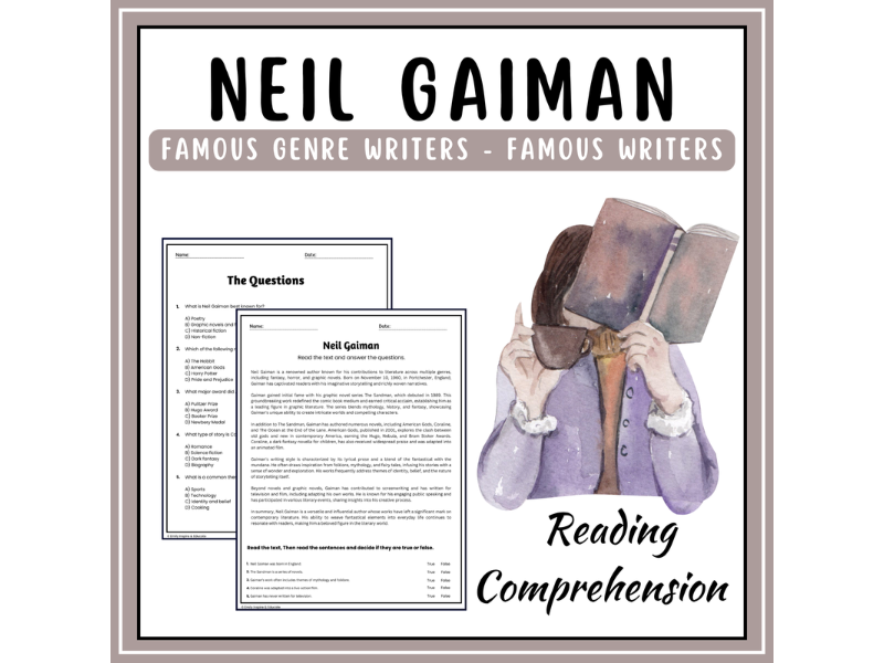 Famous Genre Writers: Famous Writers Reading Comprehension Passages ...