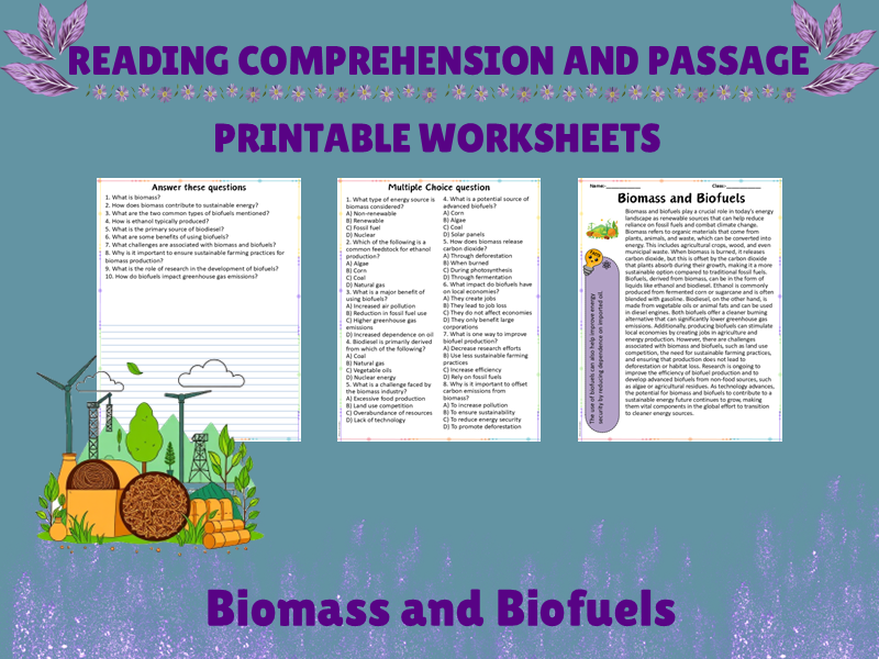 Exploring Biomass and Biofuels: A Comprehensive Reading Guide and Q&A ...