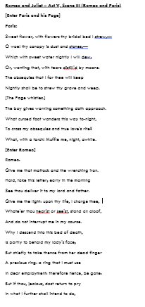 Act 5 Scene 3 Romeo and Juliet Guided Reading | Teaching Resources