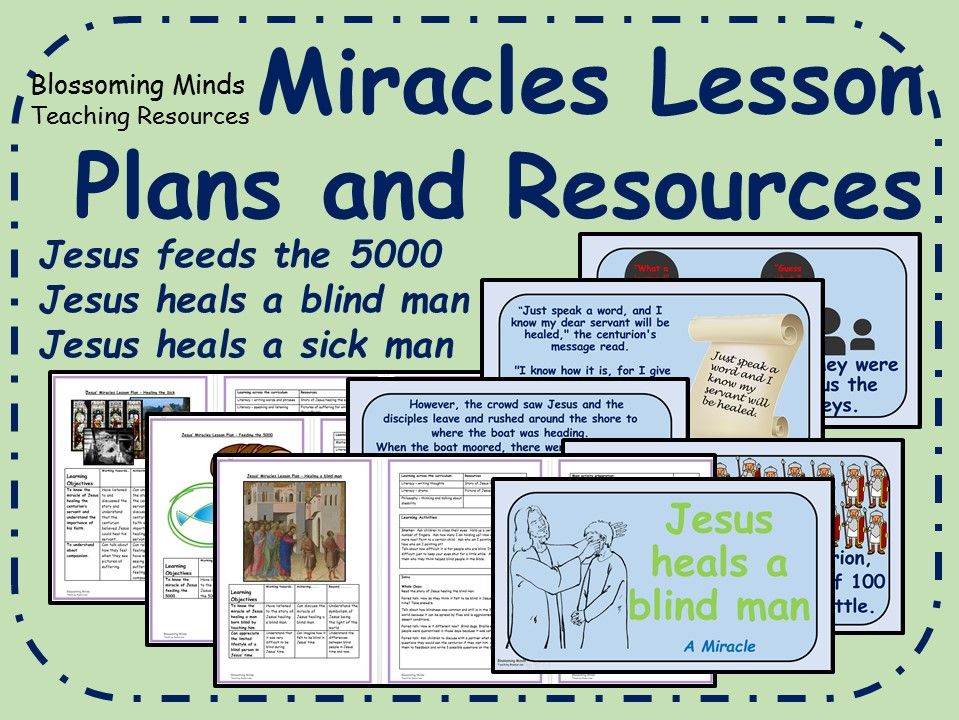 Jesus' Miracles - 3 week unit with resources | Teaching Resources