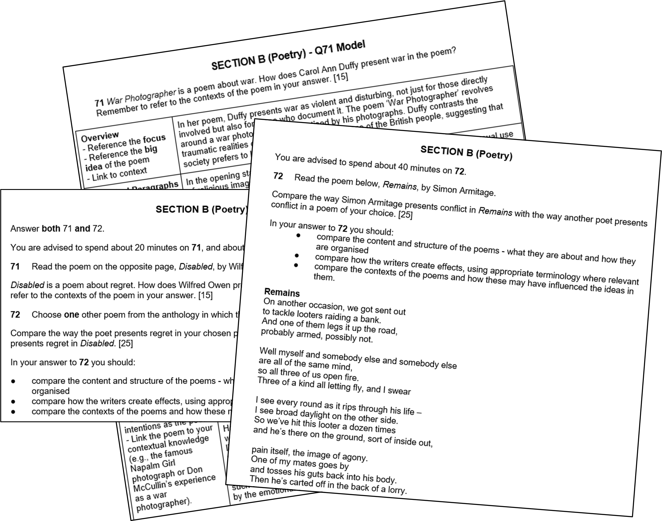 Eduqas NEW Anthology: War/Conflict Poems | Teaching Resources