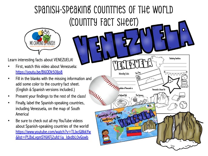 Spanish-Speaking Countries - VENEZUELA (Country Fact Sheet & VIDEO ...