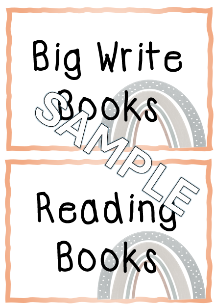 Muted/Neutral Rainbow Display Pack - Orange/Brown - Peg, Drawer and ...