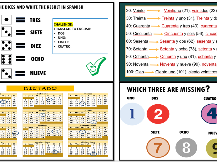 Numeros y fechas | Teaching Resources