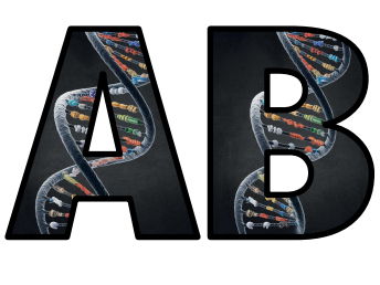 DNA Chains Biology Science Chemistry Lettering Set Display Title ...