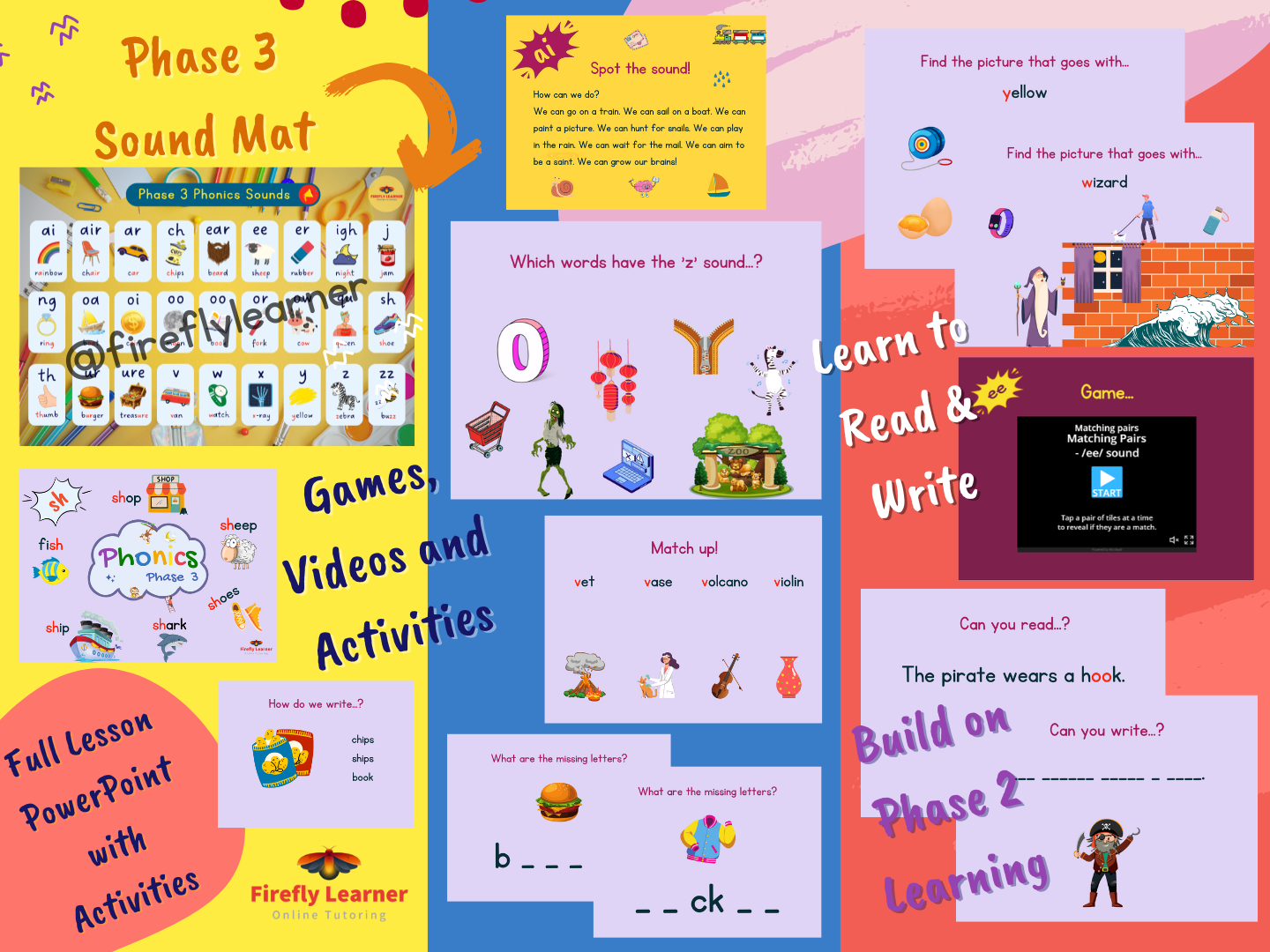 Phonics Phase 3 Complete Lesson + Activities - igh trigraph | Teaching ...