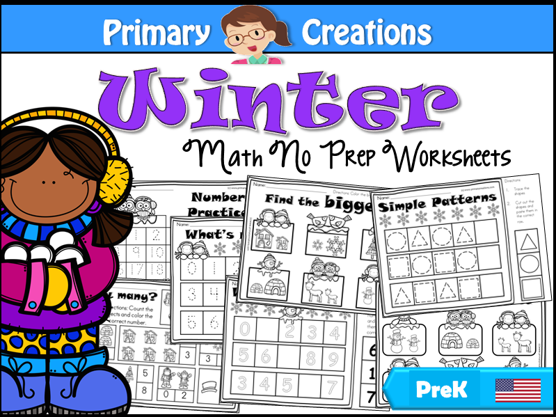 Winter Maths Activities For PreK USA Edition Teaching Resources