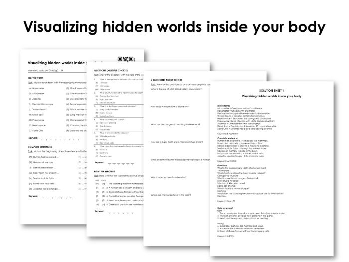 Visualizing Hidden Worlds Inside Your Body Teaching Resources
